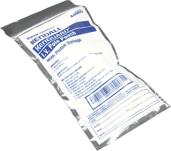 Kangaroo I.V. Pole Pouch with 60-cc Flat-Top Syringe | The Breathing Shop