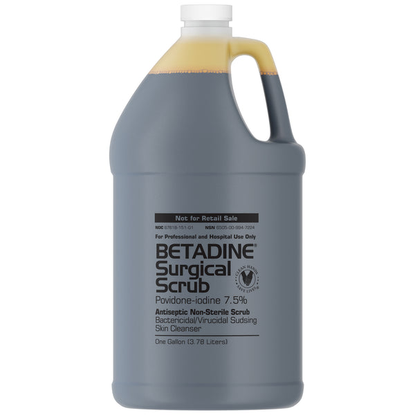 Betadine Surgical Scrub Solution 7.5%, 1 Gallon Bottle | The Breathing Shop