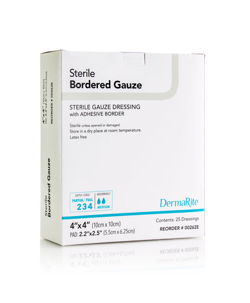 Sterile Border Gauze Dressing, 4" x 4" | The Breathing Shop