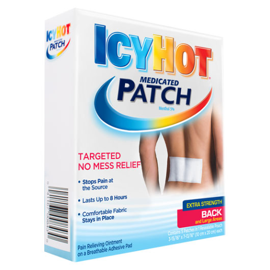 Icy Hot Topical Analgesic Patch, Extra Strength, Back and Large Areas ...