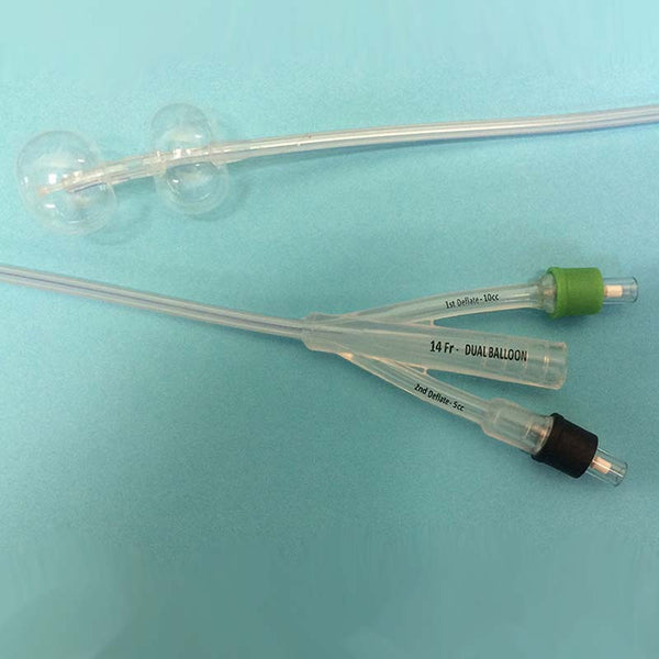 Duette 100% Silicone Dual-Balloon 2-Way Foley Catheter 14 Fr | The ...