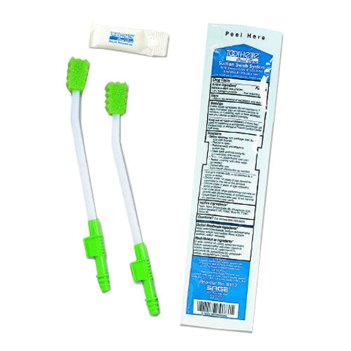 Single Use Suction Swab System with Perox-A-Mint Solution and Mouth ...